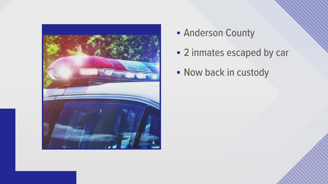 Police investigate after two inmates escape from jail in Anderson ...