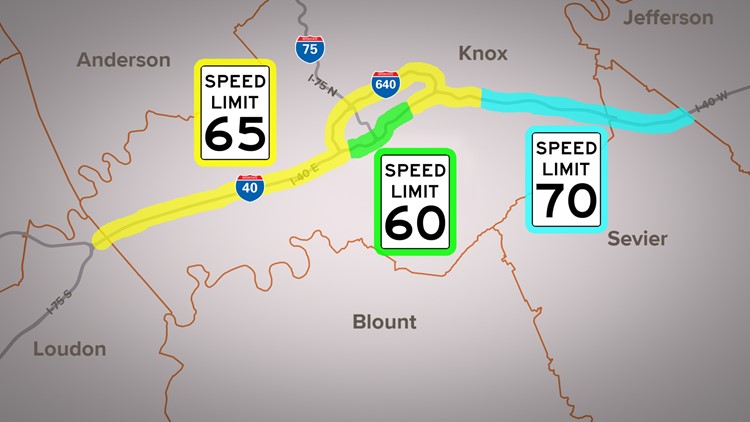 Speed limits increase on I-40, I-75, I-640 in Knoxville overnight ...