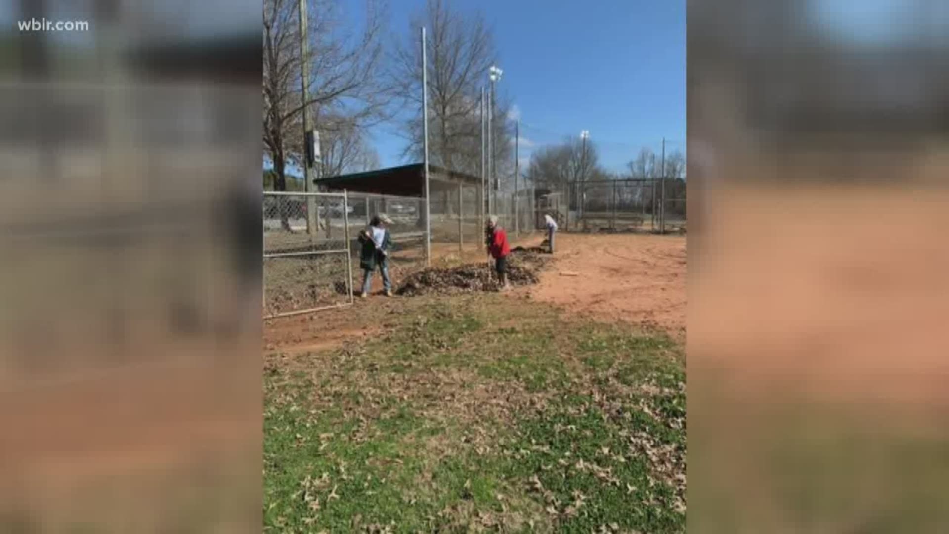 Community repairs damaged softball fields at Nicholas Ball Park | wbir.com
