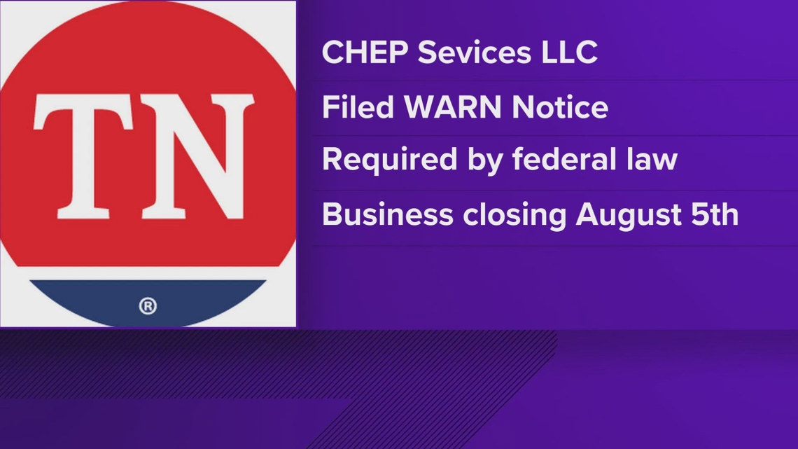 CHEP Services to lay off 58 people starting in August | wbir.com