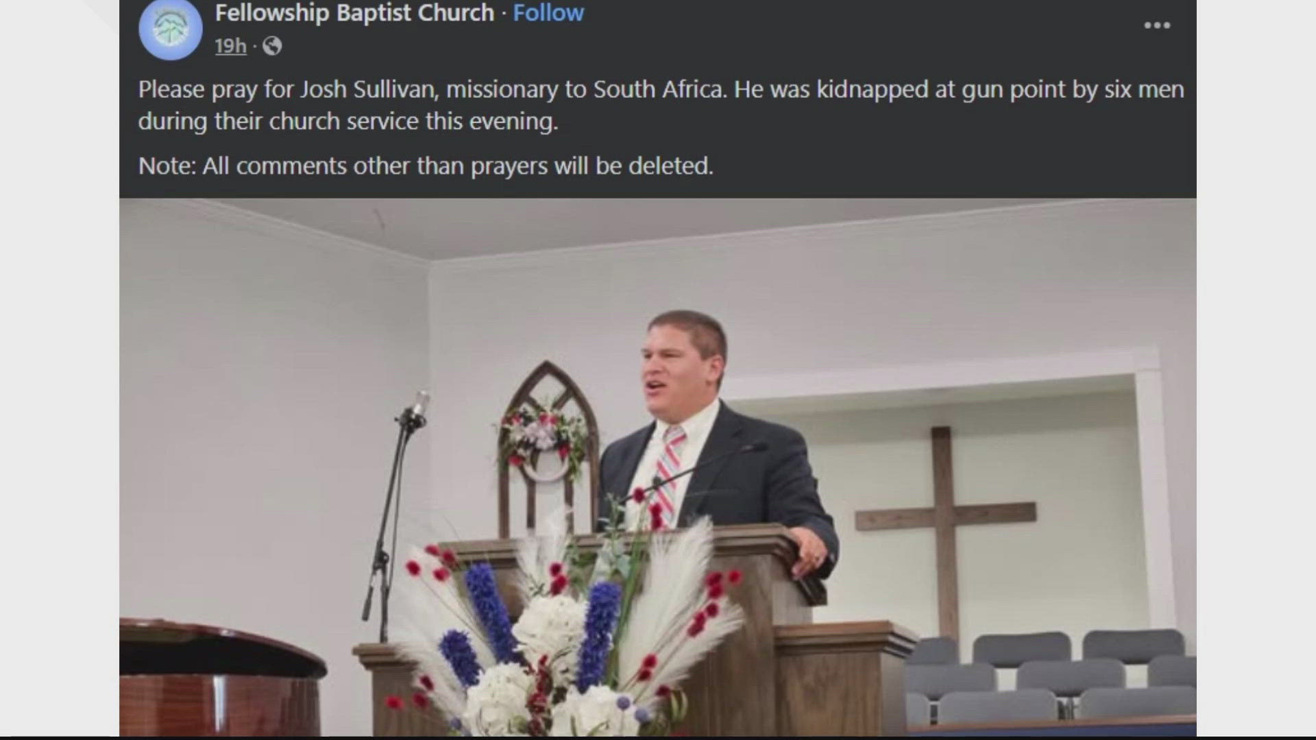 East TN pastor abducted at gunpoint during sermon, being held for ...