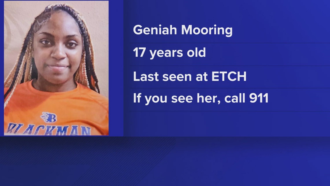 KPD searching for missing teen Geniah Mooring last seen near East TN ...