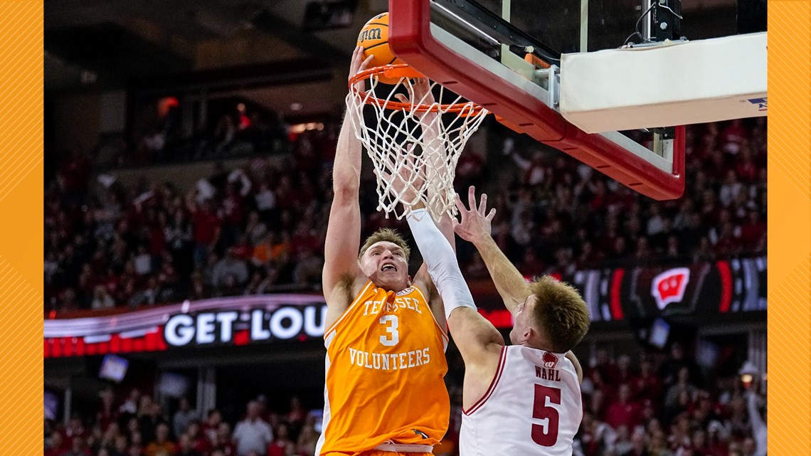 No. 9 Tennessee gets road win against Wisconsin, 80-70 | wbir.com