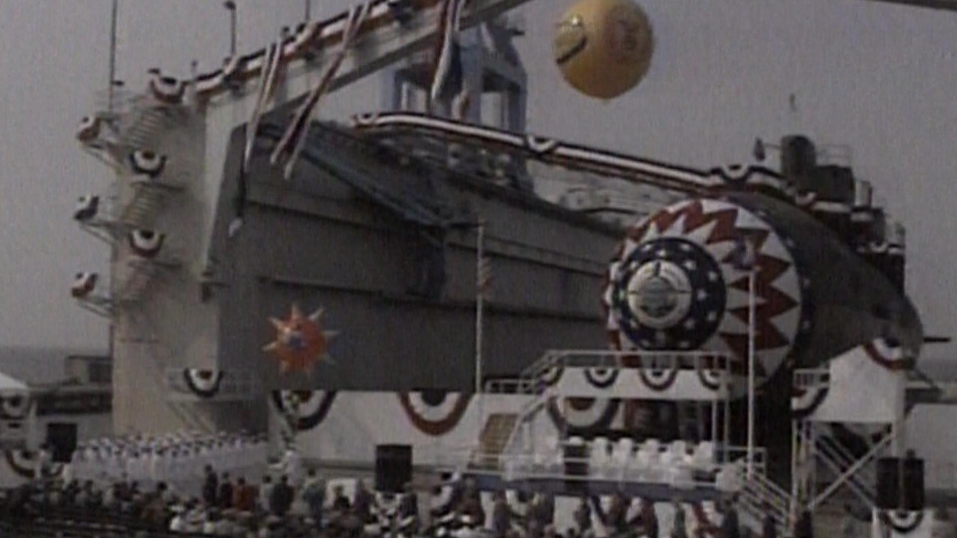 WBIR Archive: Ken Schwall attends the christening of the USS ...