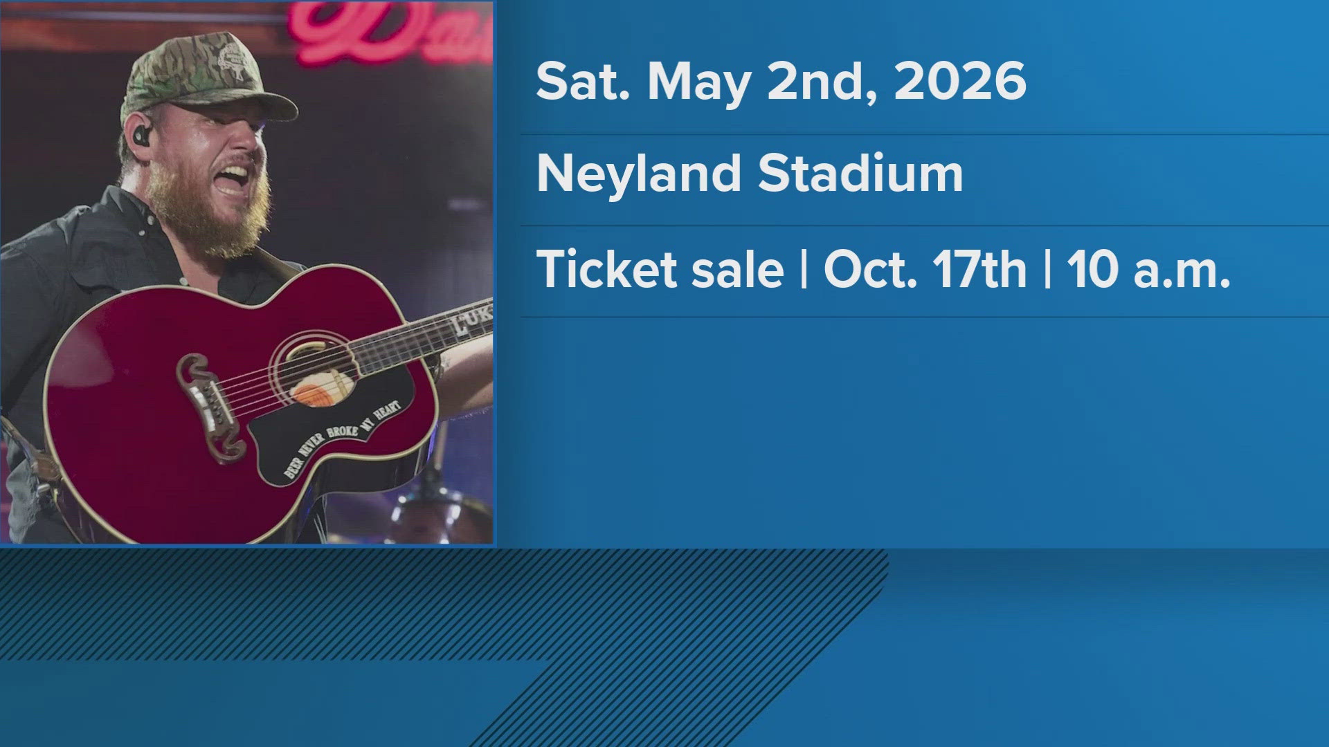Luke Combs announces Neyland Stadium concert | wbir.com