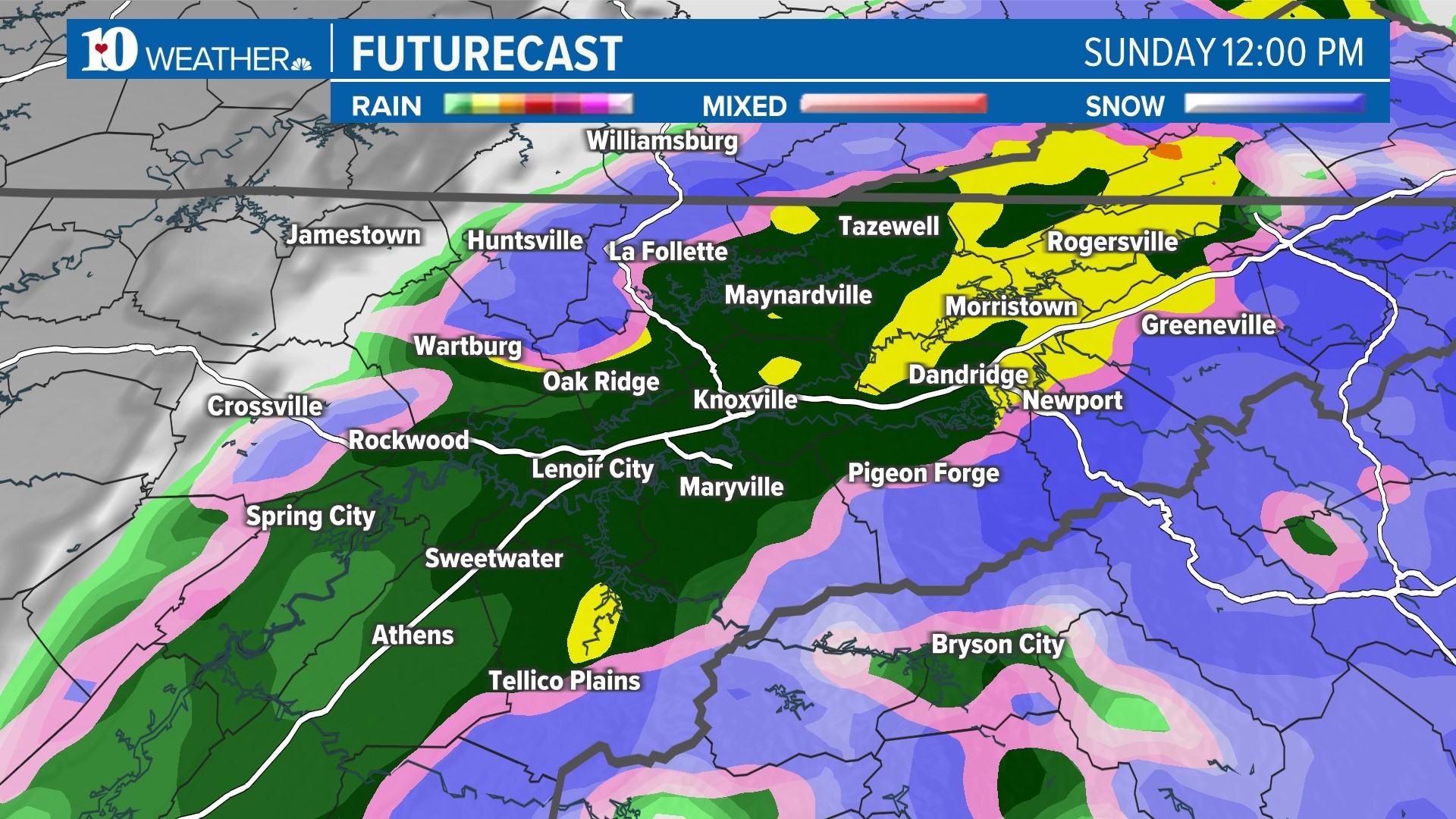 Rain, snow and cold return for Sunday | wbir.com