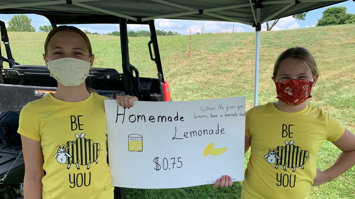 "We wanted to have fun" | Girls set up lemonade stand, give drinks to ...
