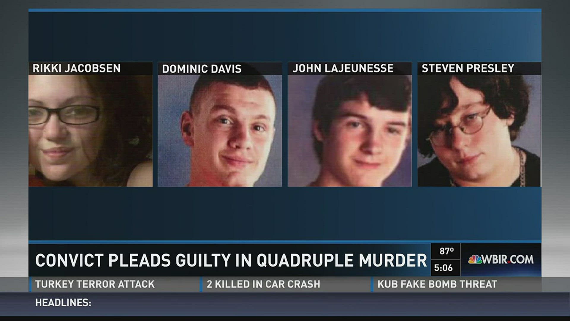 Convict pleads guilty in 2013 killing of 4 in Crab Orchard | wbir.com