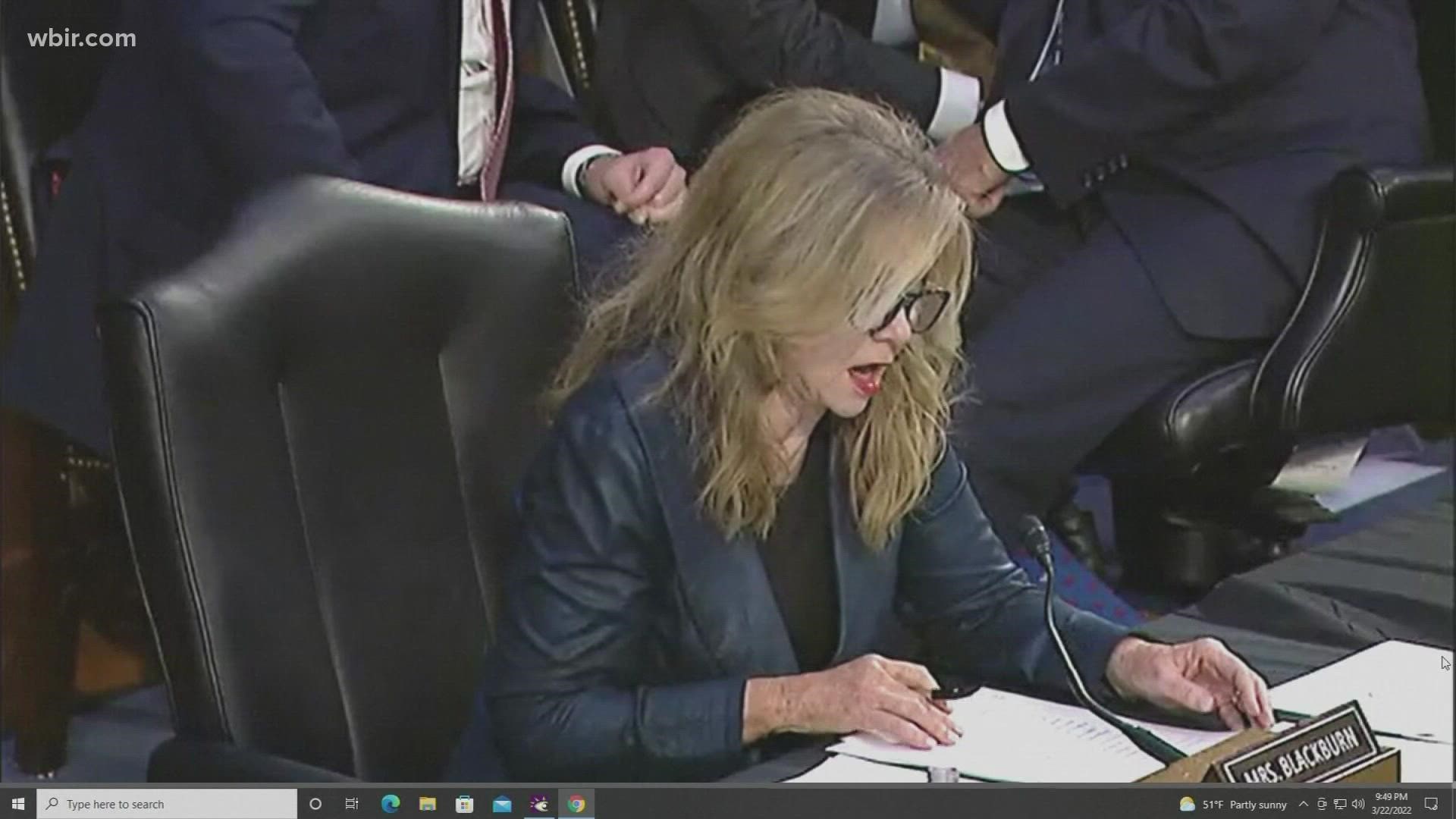 Sen. Blackburn questions SCOTUS nominee Jackson during confirmation ...