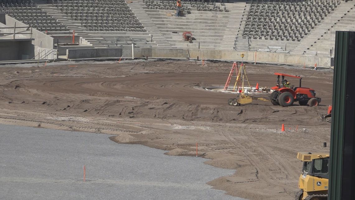 Crews to soon install grass on field of new downtown Knoxville stadium, as construction ...