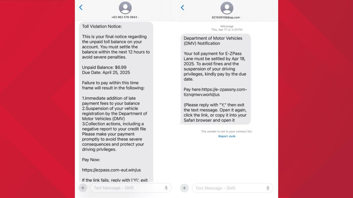 Here's how to identify and report toll text scam messages | wbir.com