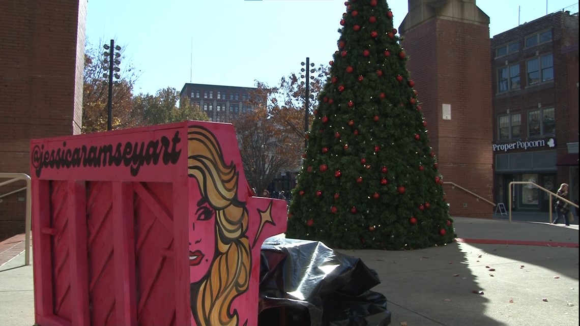 Painted pianos placed in Market Square, giving people a chance to show ...