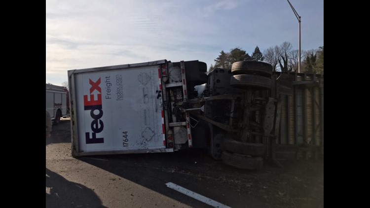 THP: I-75 northbound lanes back open after FedEx tractor-trailer crash | wbir.com