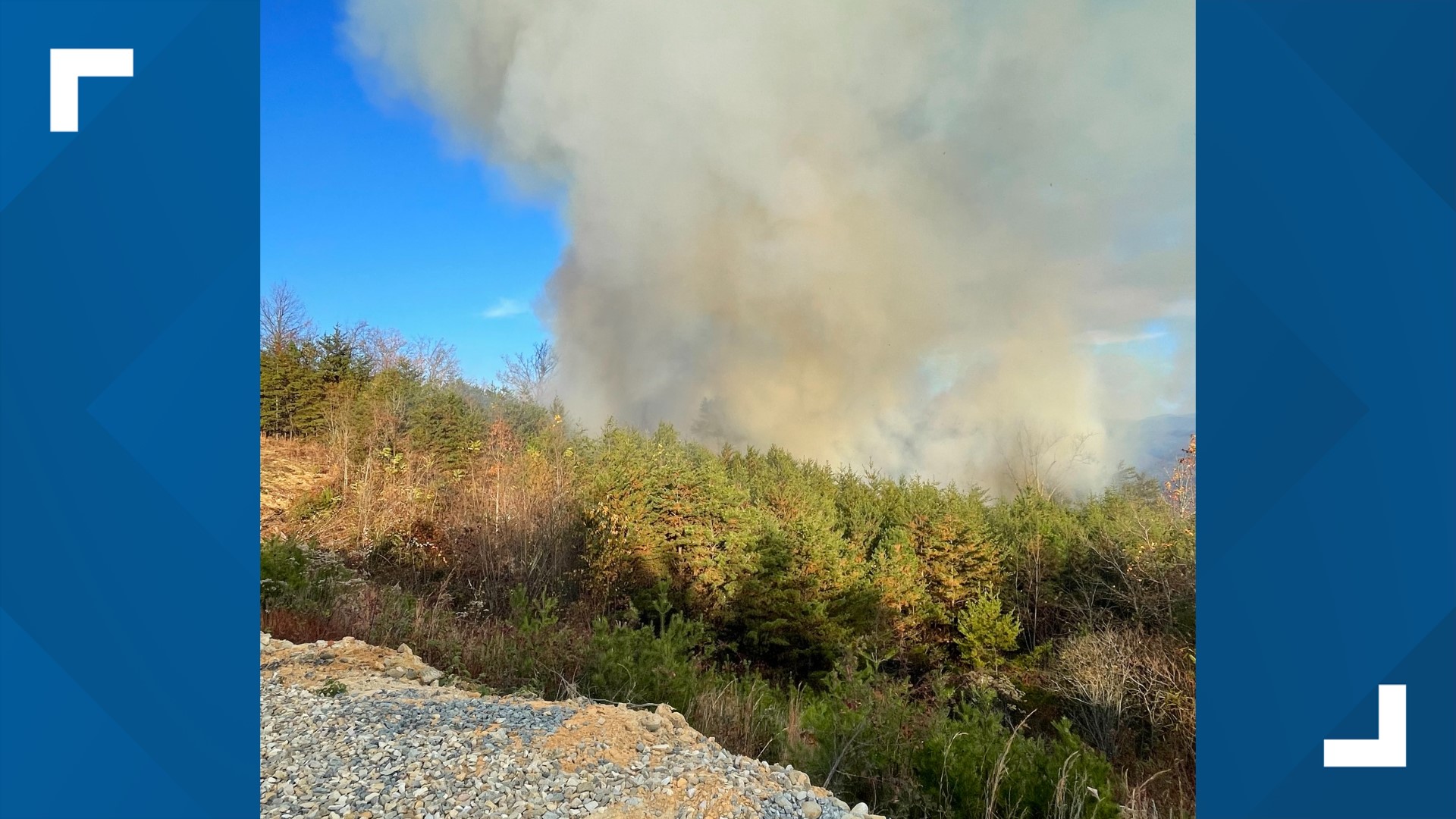 Crews respond to brush fire on Shell Mountain | wbir.com