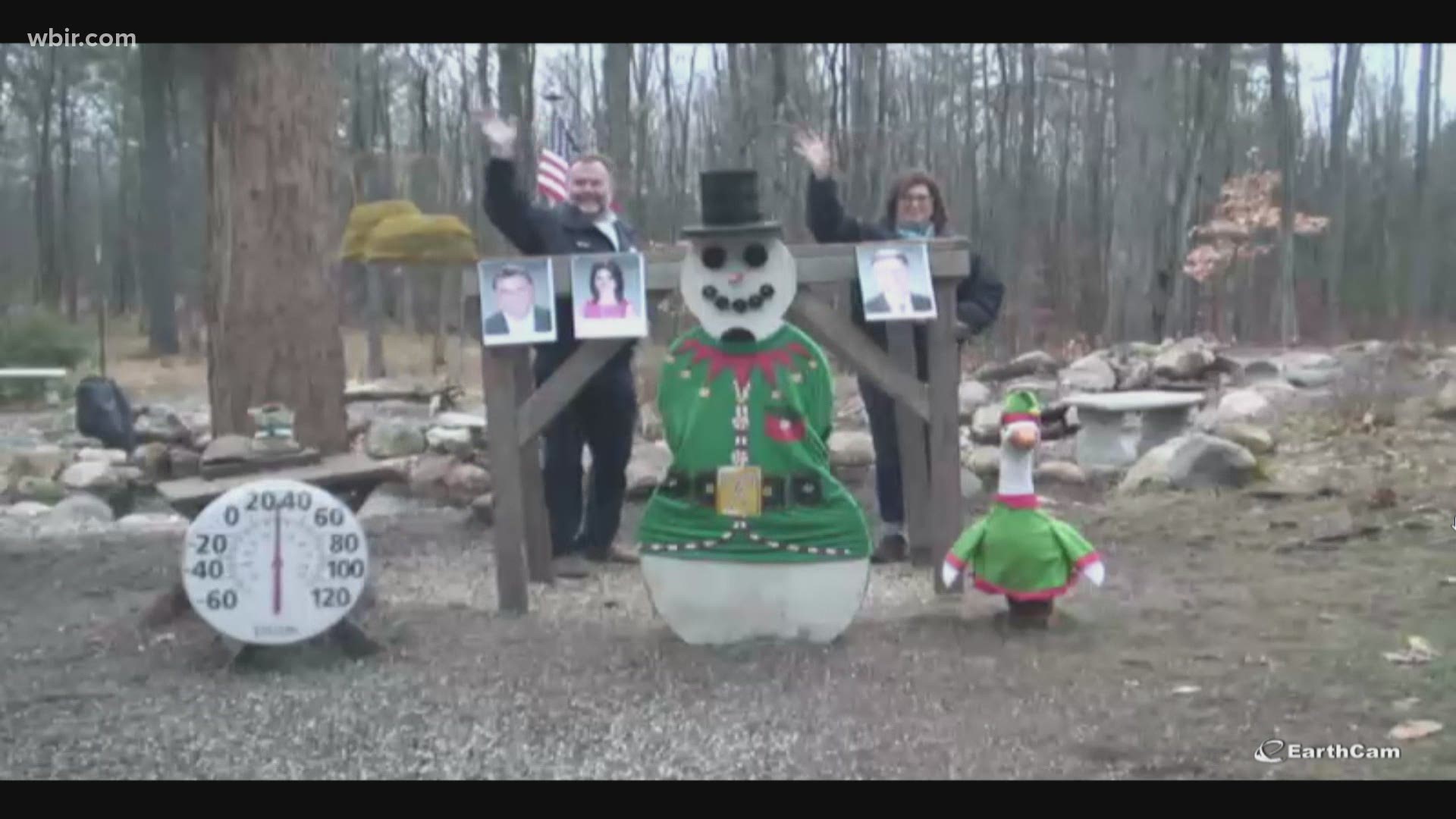 A surprise from the Snowman Cam in Gaylord, Michigan | wbir.com