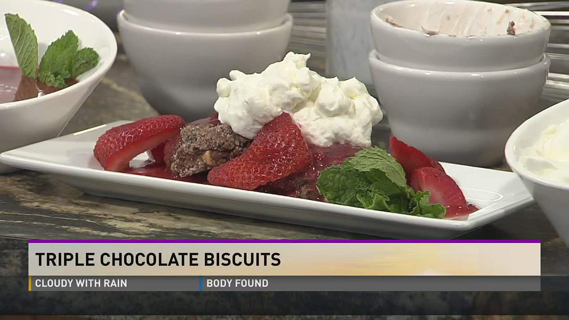 Triple Chocolate Biscuits with Strawberries and Whipped Cream | wbir.com