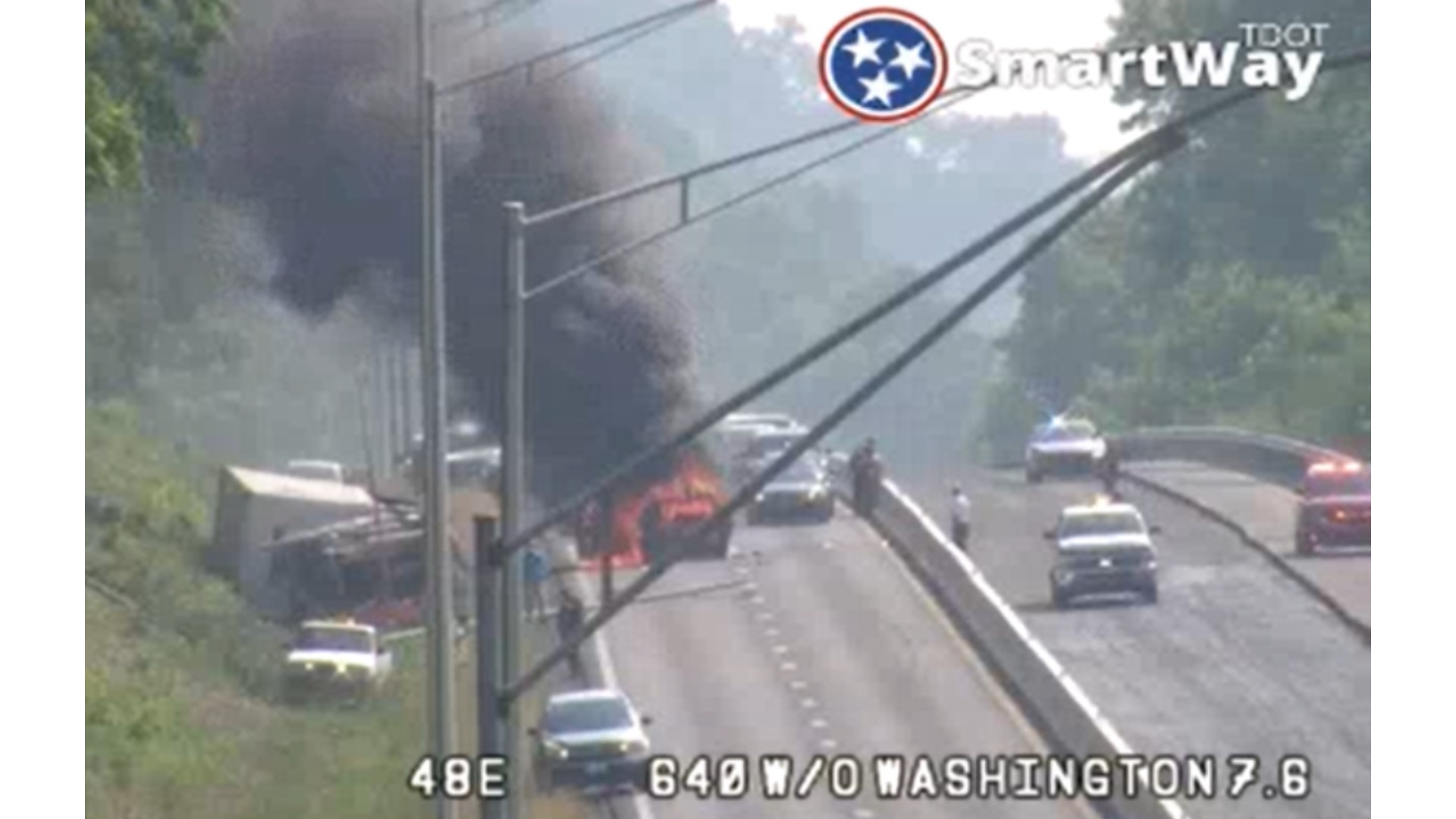 TDOT: One lane closed on I-640 East after overturned tractor-trailer ...