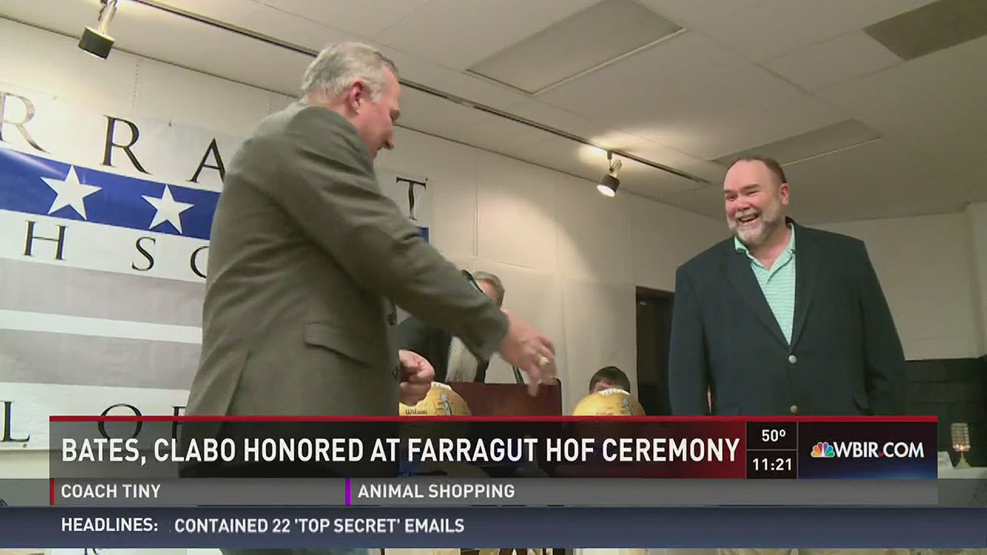 Former Vols Bates, Clabo honored at Farragut Hall of Fame ceremony ...