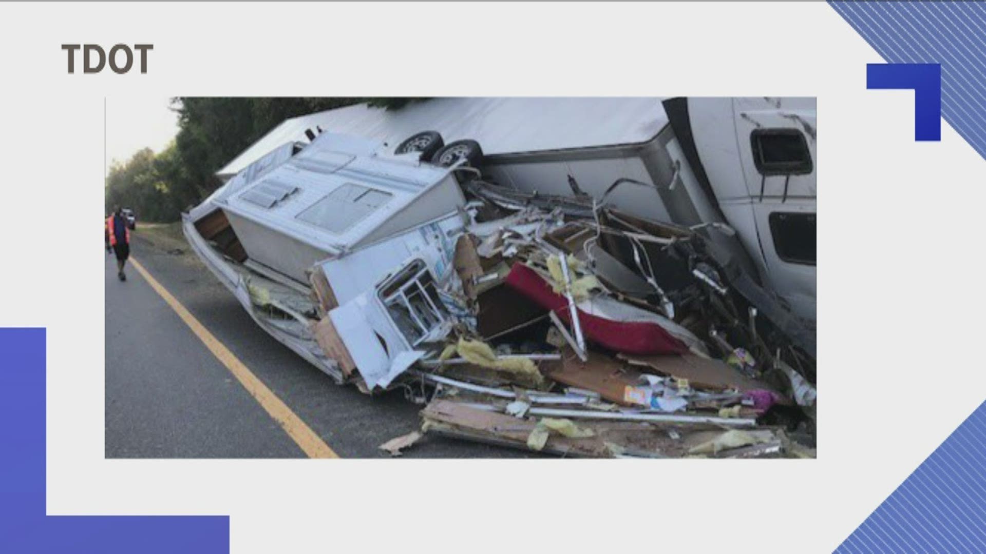 Three children and two adults injured after crash involving a semi ...