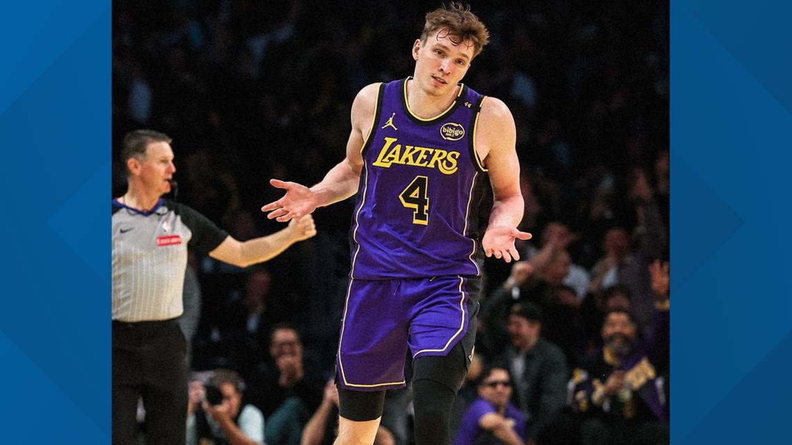 VFL Dalton Knecht scores a career-high 37 points in Lakers vs. Jazz game | wbir.com