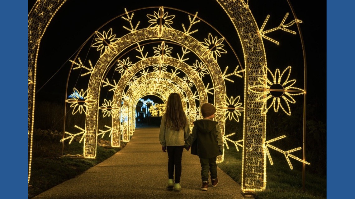 Holiday light show and trails enchant families at Aspire in Clinton ...
