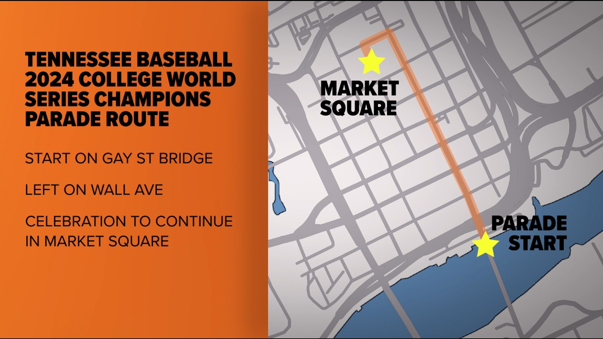 Downtown Knoxville to host parade for Tennessee Vols Baseball | wbir.com