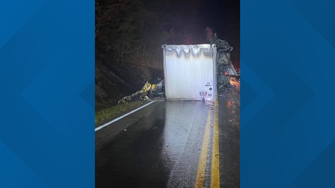 Semi trailer catches fire in Hawkins County; parts of Highway 70 North ...
