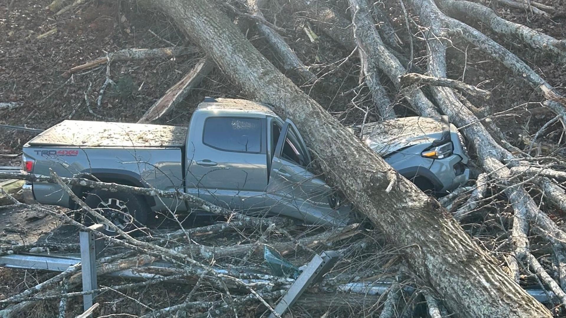 Rural Metro: Tree falls on moving truck in West Knox County, driver ...