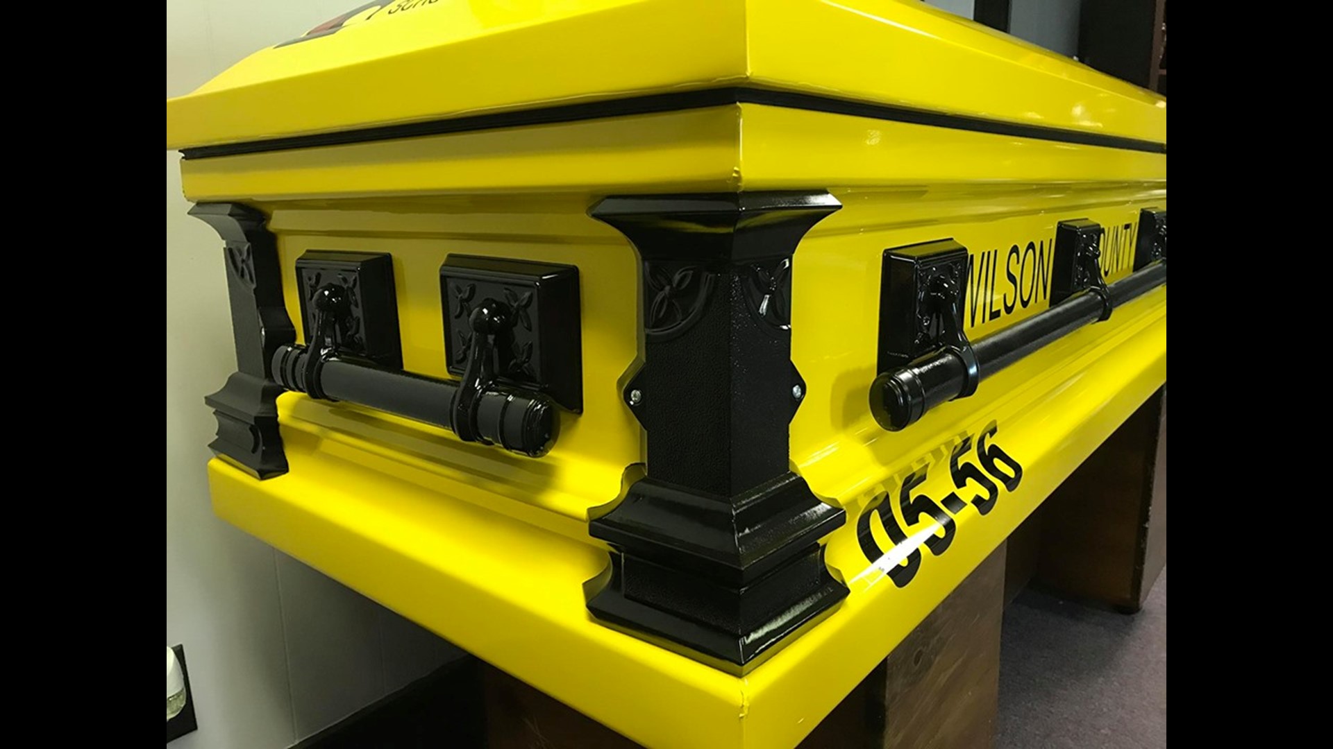 School bus themed casket | wbir.com