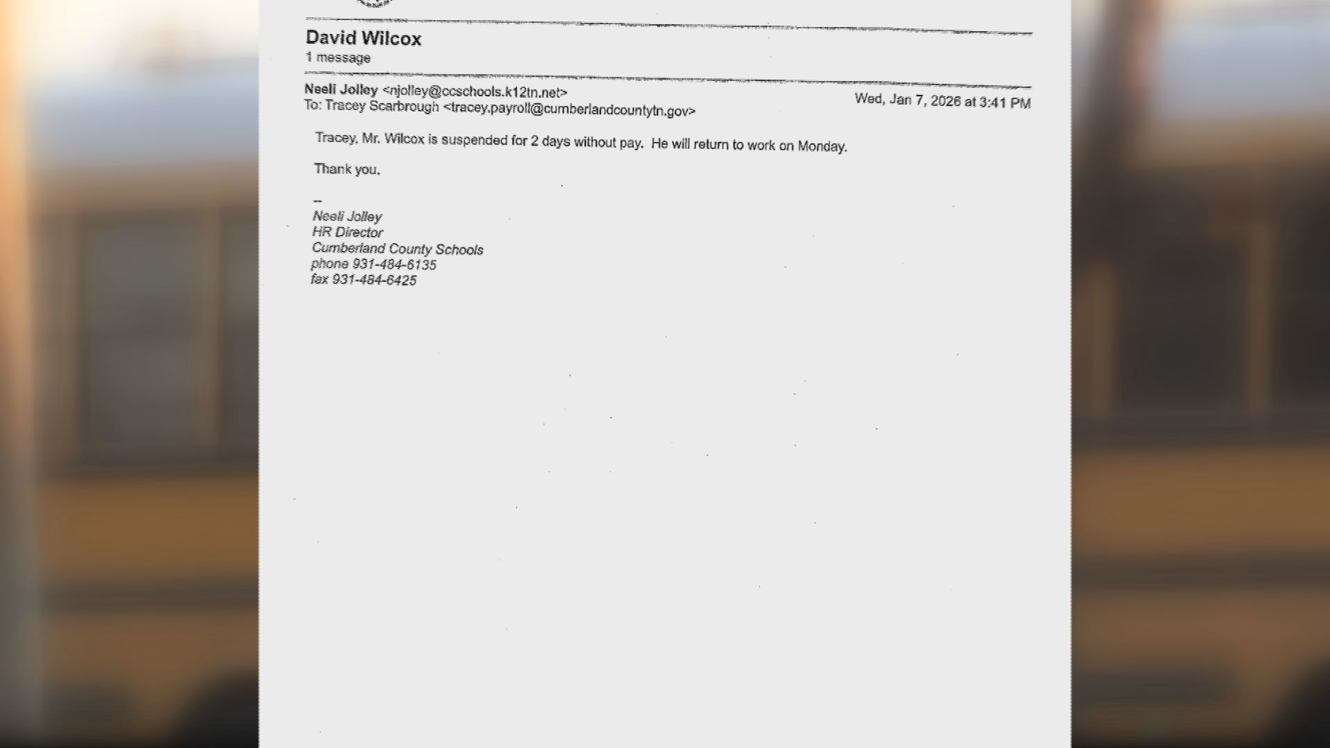 10Investigates: Cumberland County teacher suspended for 2 days after ...