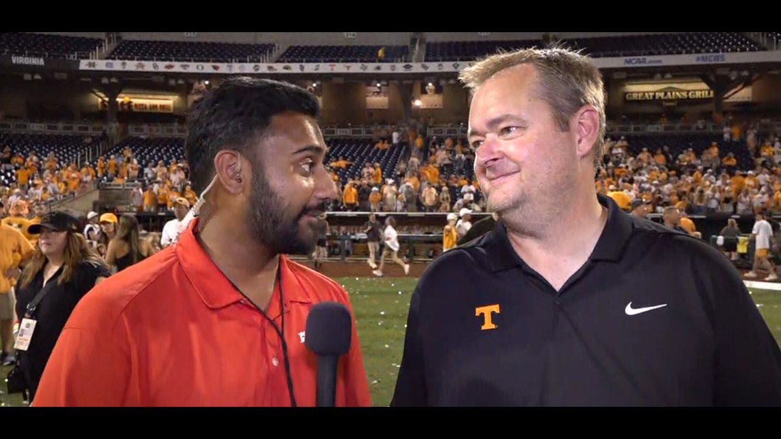 UT football coach Josh Heupel speaks after Baseball Vols win CWS ...