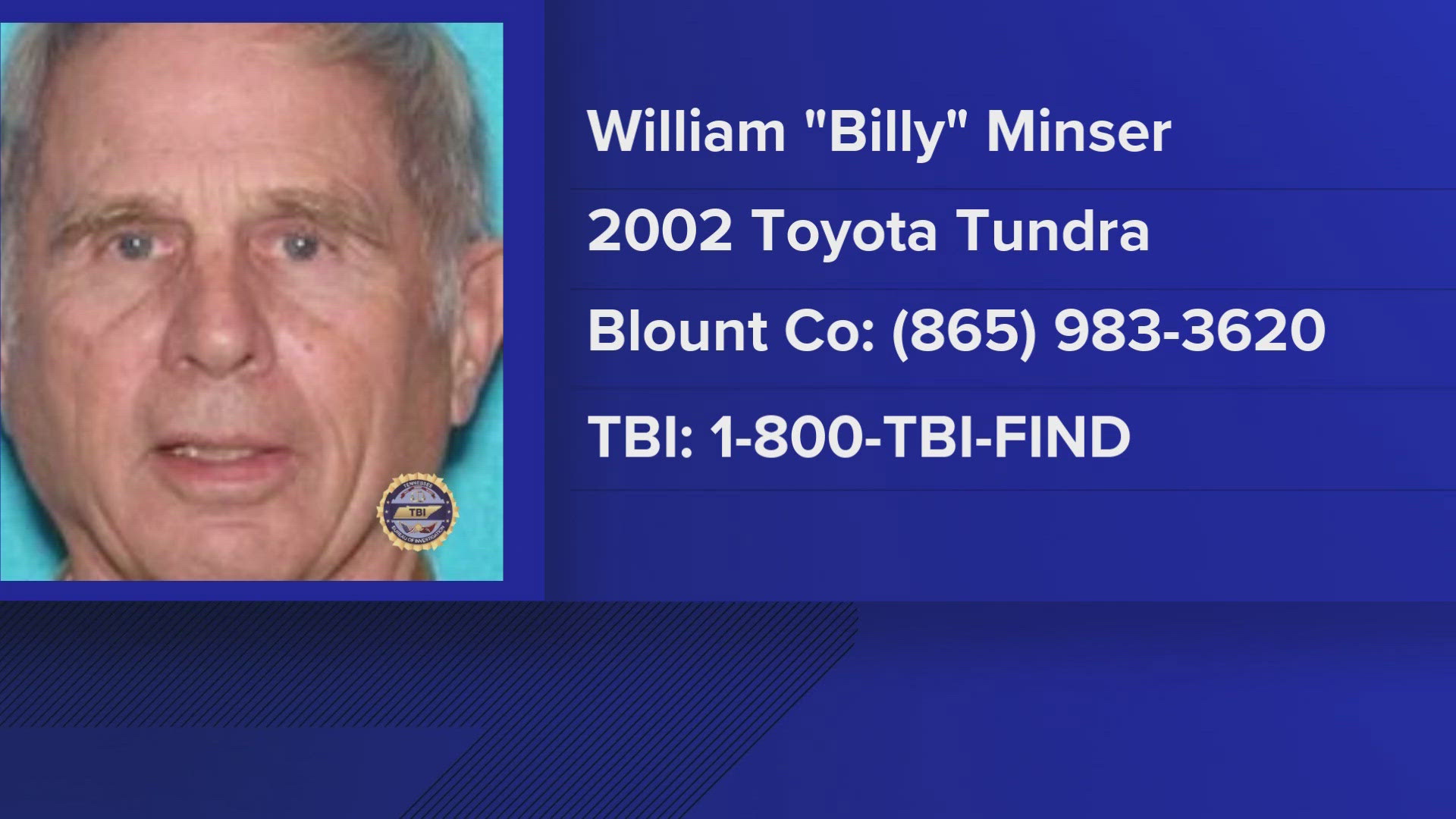 TBI: Silver Alert issued for 81-year-old missing in Blount County | wbir.com