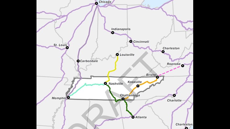 New study shows possible new rail tracks opening up TN to more ...