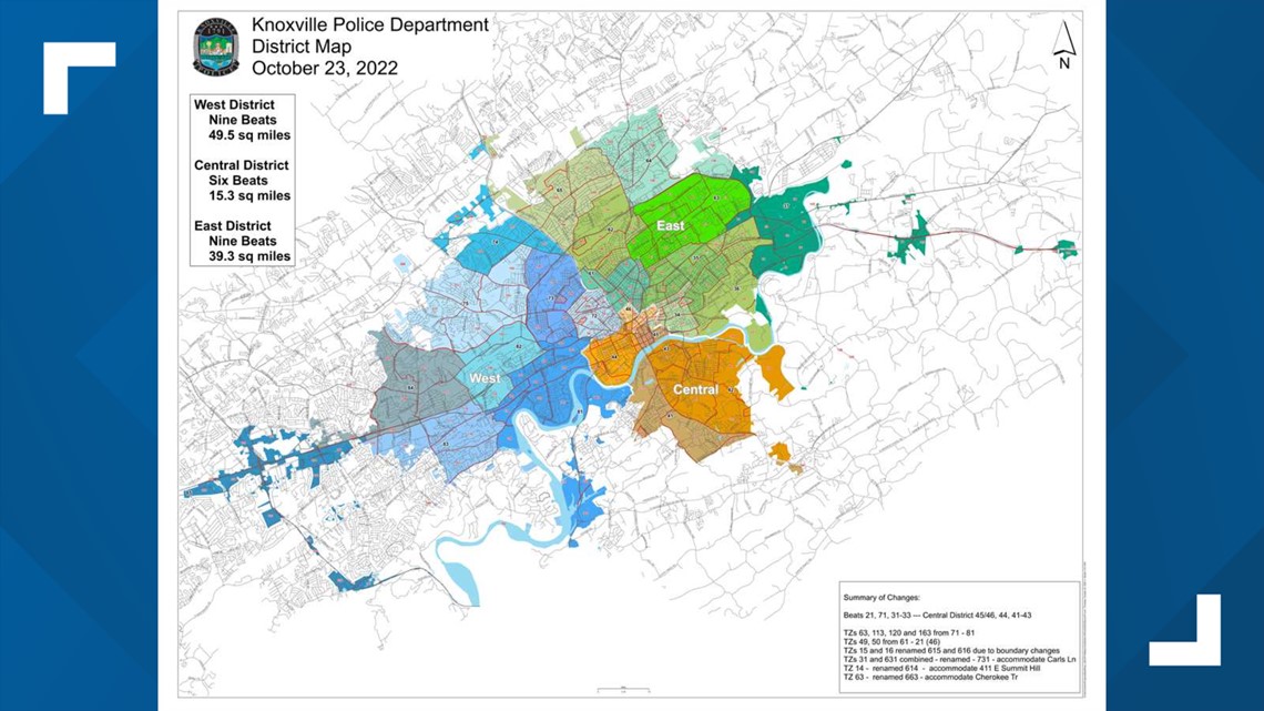 KPD creates third police district in city covering South Knoxville ...