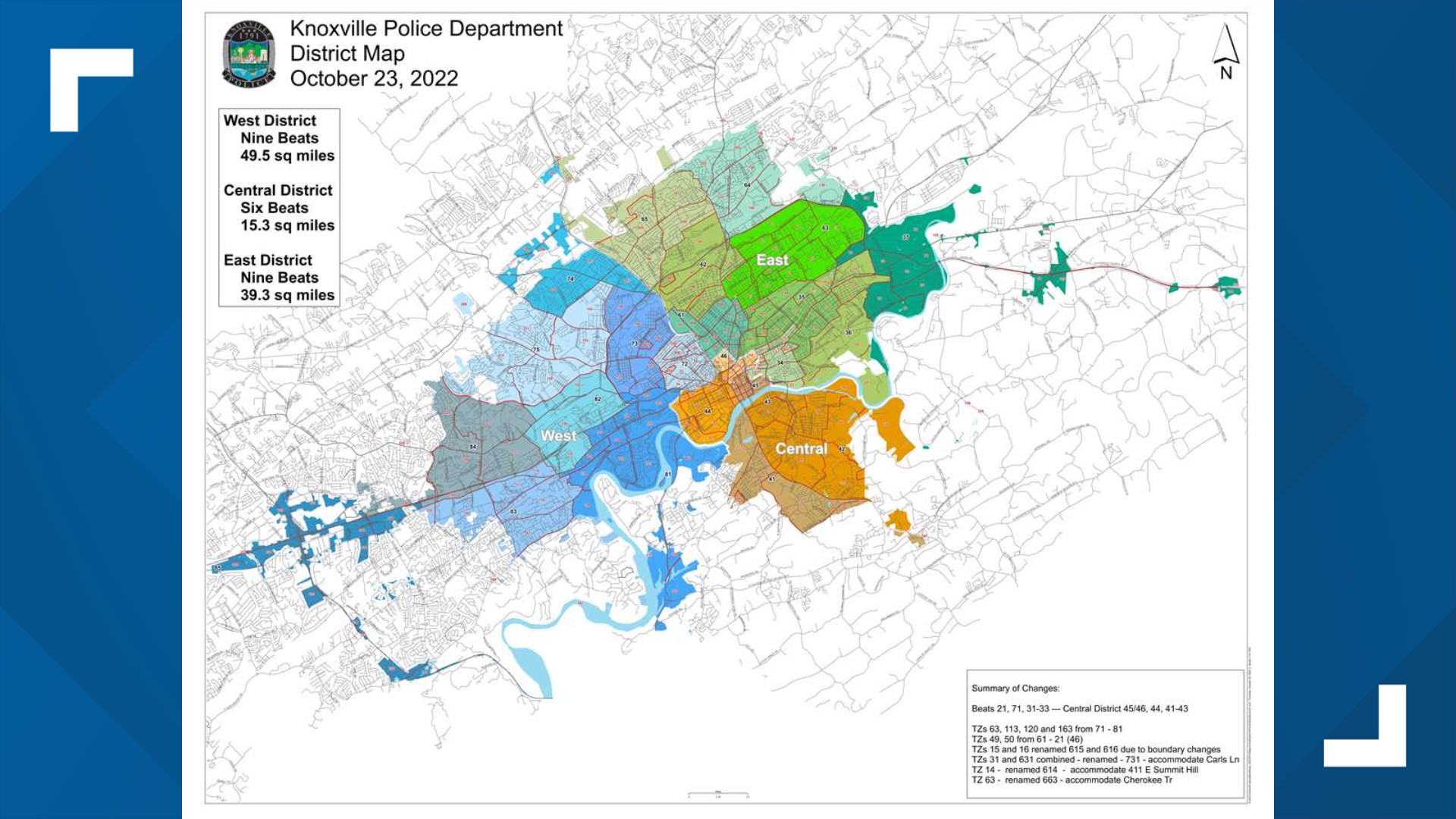 KPD creates third police district in city covering South Knoxville ...