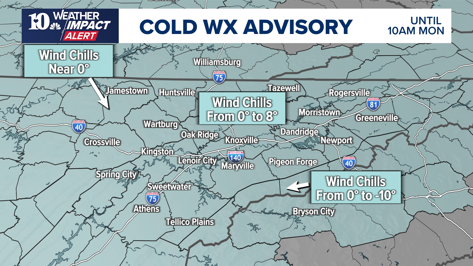 Weather Impact Alert: Bitterly cold temperatures with very low wind ...