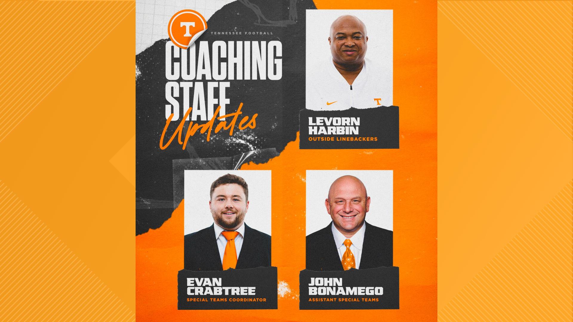 Tennessee Football makes trio of coaching moves | wbir.com