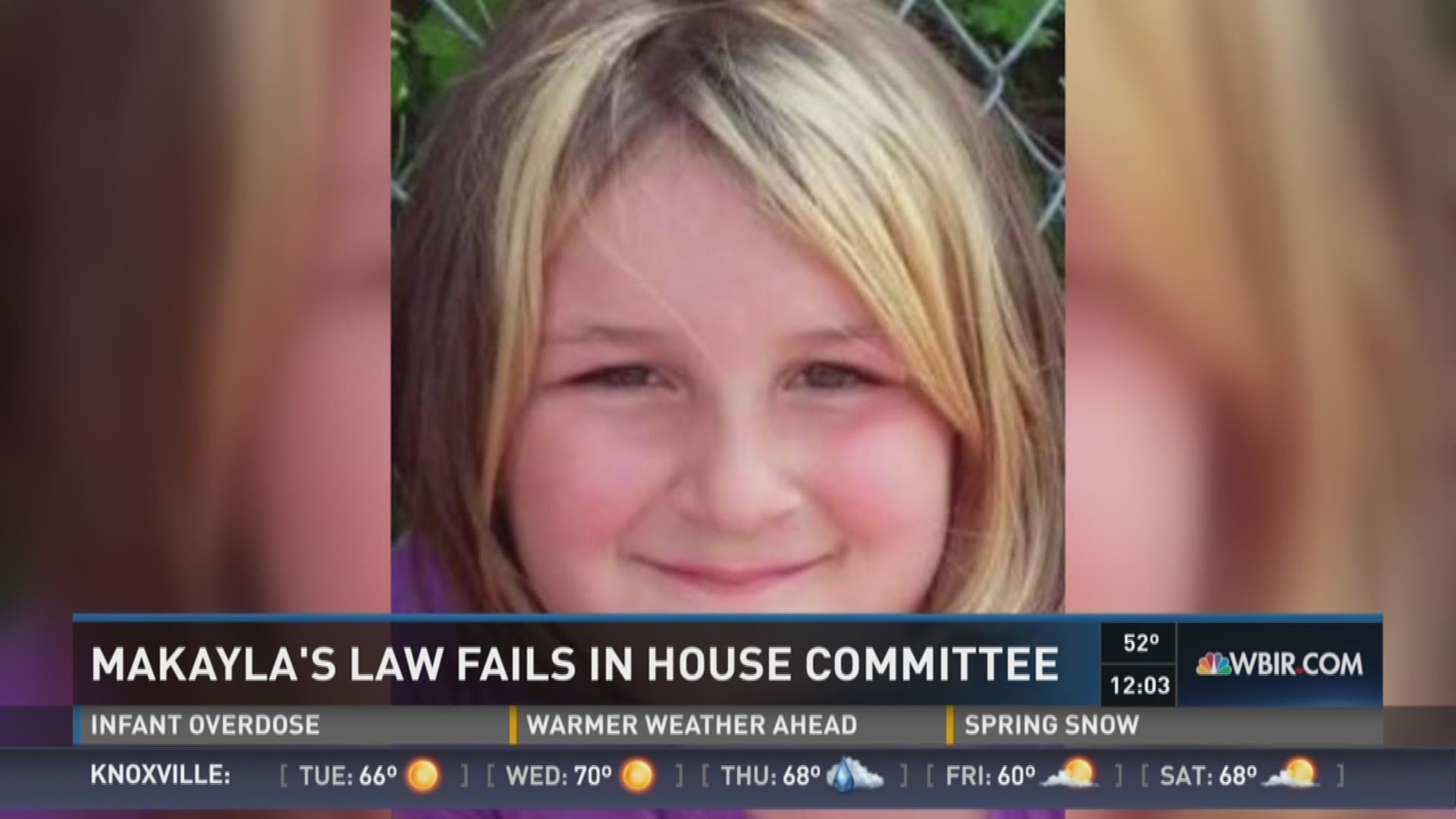 "MaKayla's Law" fails in House committee | wbir.com