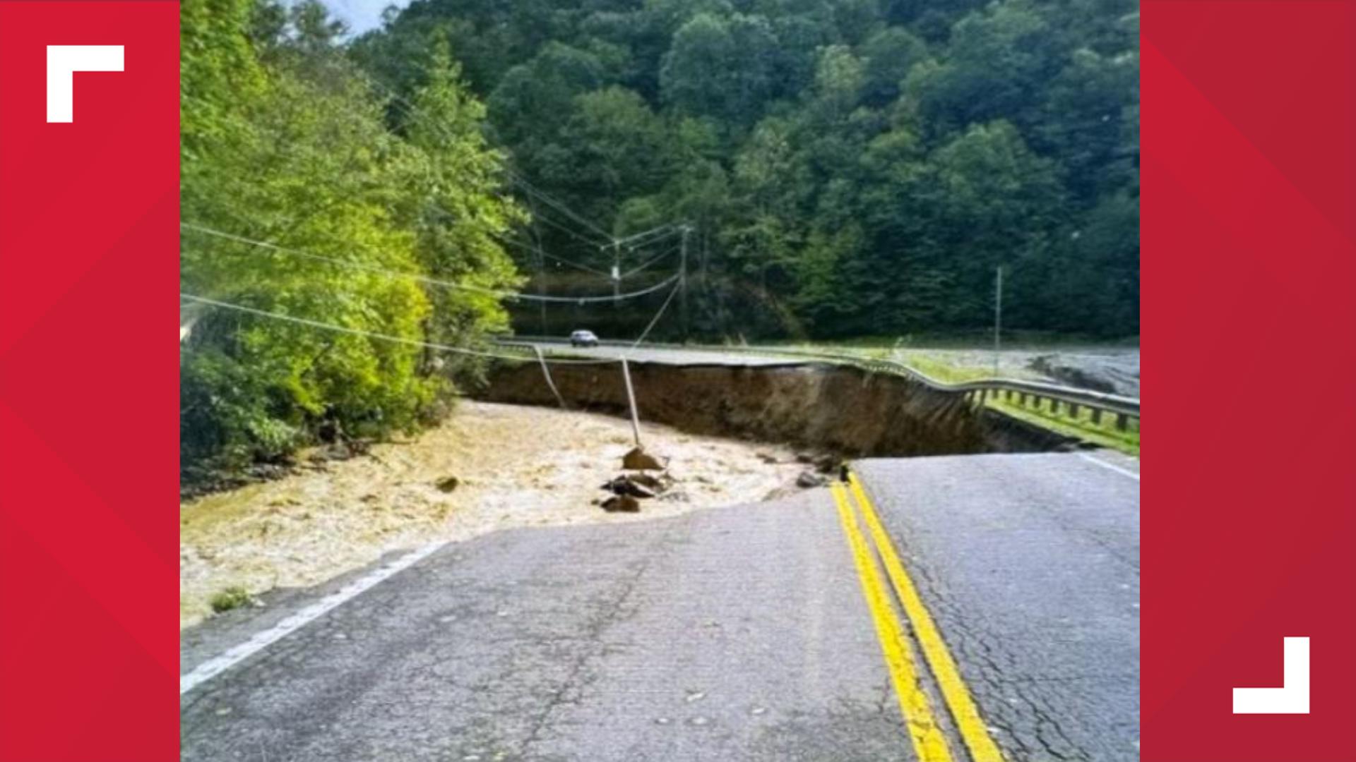 TDOT: Multiple roads damaged, or swept away, from impact of Hurricane Helene in upper East TN ...