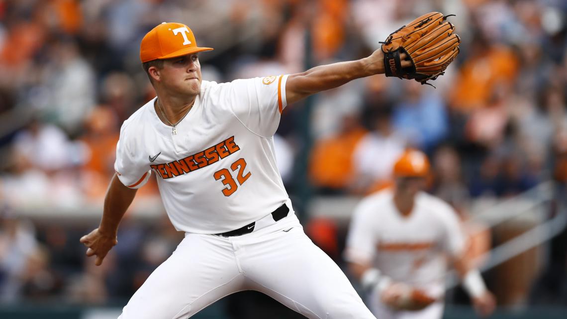 Tennessee pitcher Drew Beam drafted 76th overall by Kansas City in 2024 ...