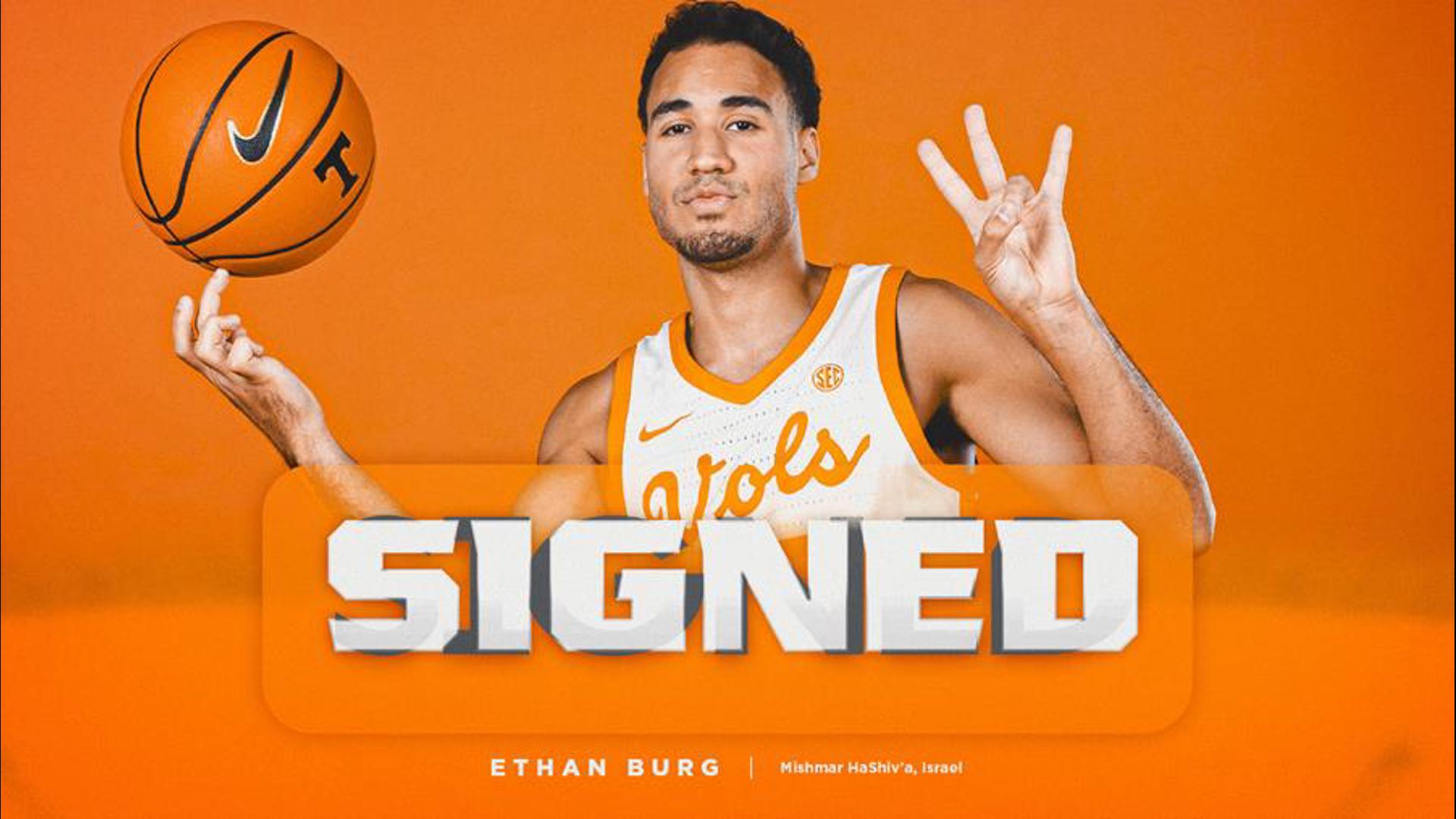 Tennessee basketball officially signs Israeli Guard Ethan Burg | wbir.com
