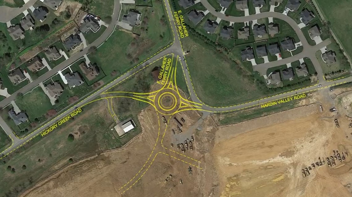 Crews start building new roundabout to fix traffic problems at ...