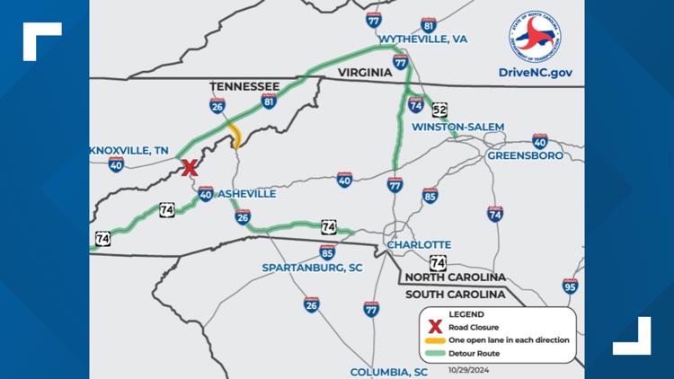North Carolina's I-40 closure from Hurricane Helene prolonged by new ...
