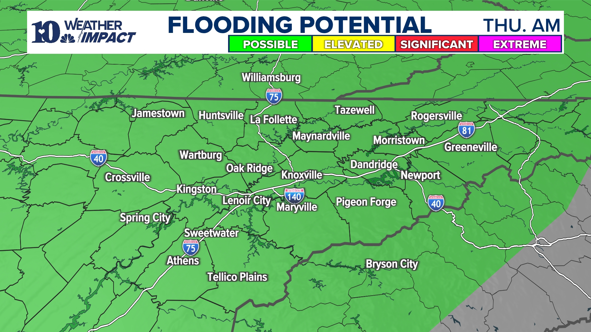 Weather Impact Alert: Strong storms possible this evening, heavy rain ...