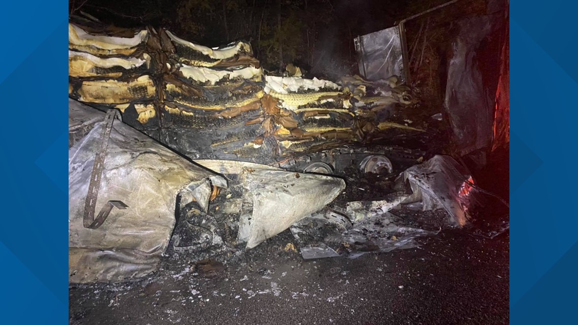 Semi trailer catches fire in Hawkins County; parts of Highway 70 North ...