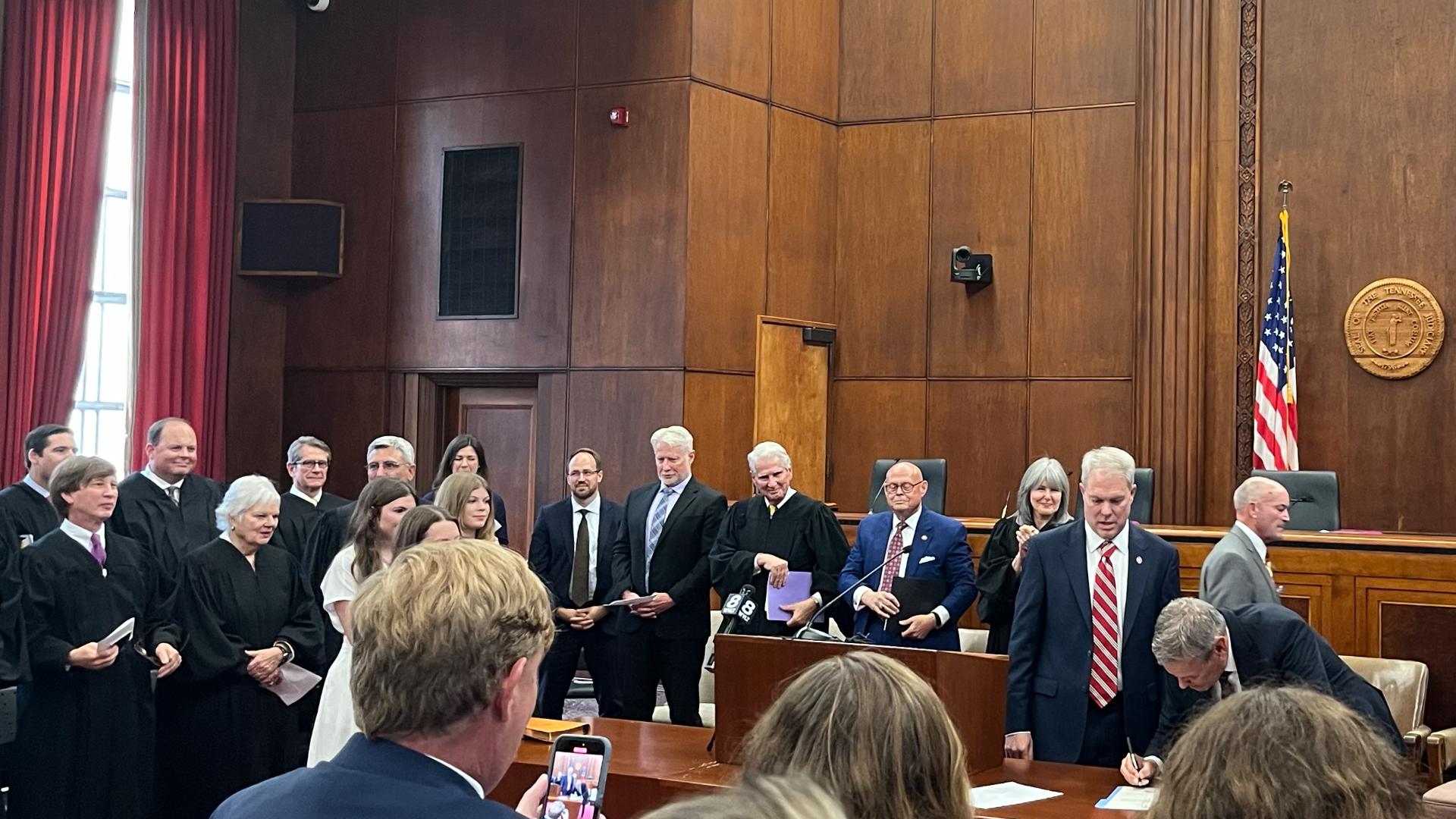 From one bench to another: Dignitaries honor Judge Sword as he moves to ...