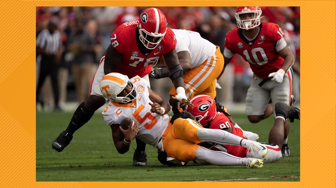Tennessee loses first game to Georgia, 27-13 | wbir.com