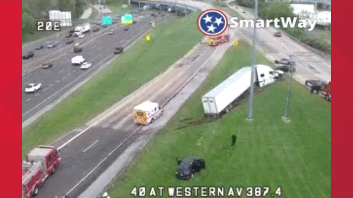 TDOT: Crash involving semi-truck closes lane of I-40 East exit ramp to ...