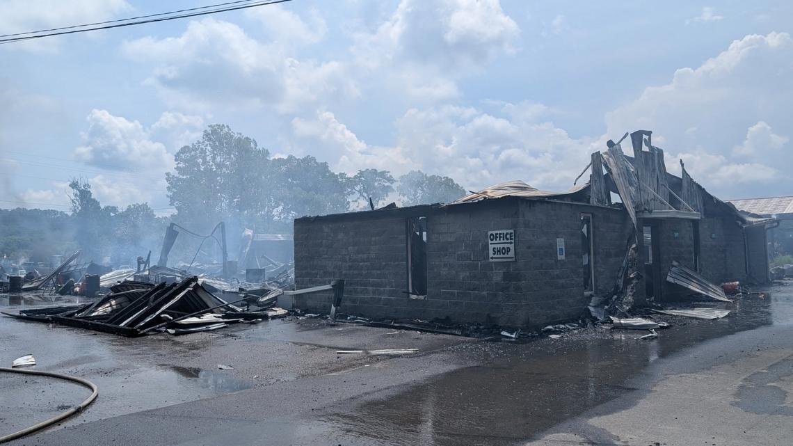 Fire destroys Cocke County Highway Department building | wbir.com
