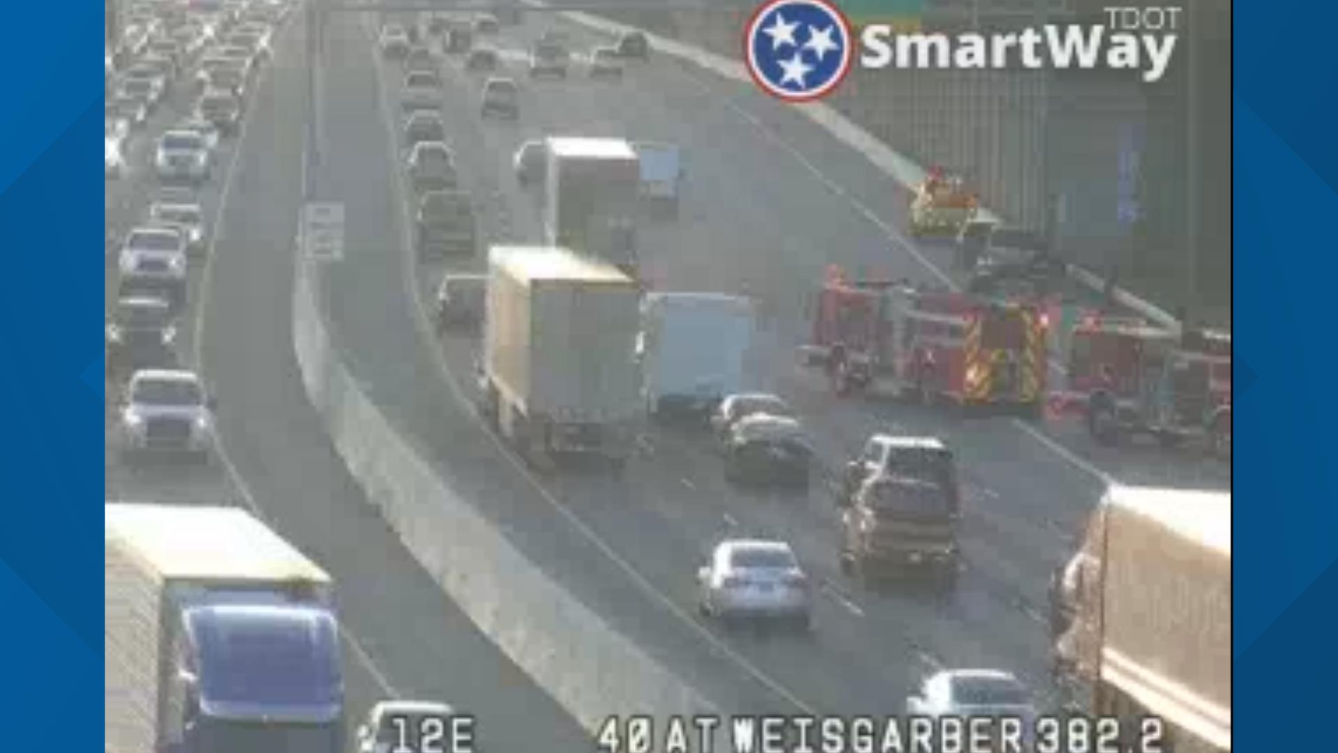 TDOT: Multi-vehicle crash blocks 2 lanes on I-40 West near Papermill ...